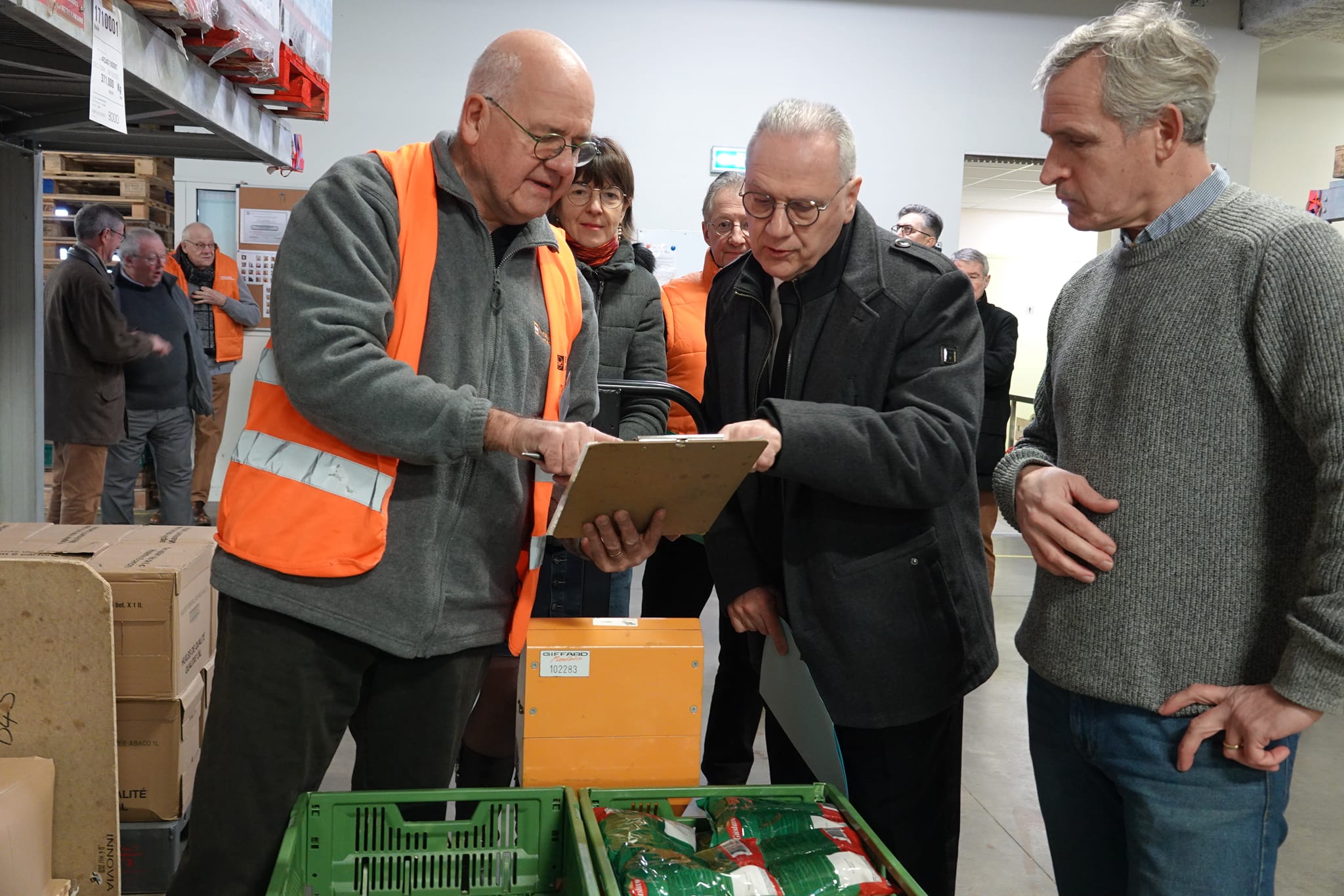 Visite du préfet – entrepôt Angers – Banque Alimentaire de Maine-et-Loire